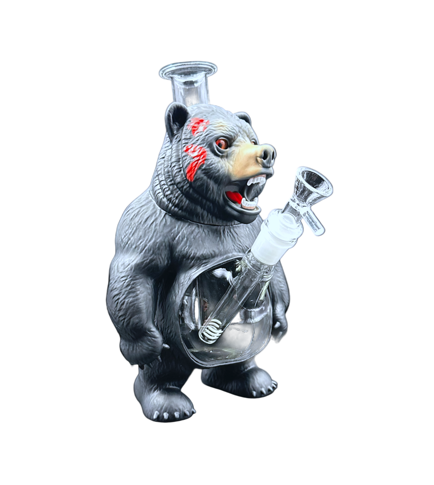 Glass Water Pipe - Bleeding Bear (11") | BDD Wholesale | Water Pipes