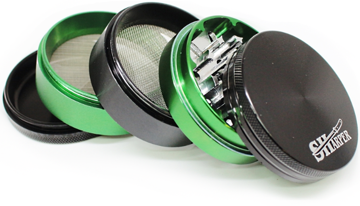Sharper Black/Green Grinder - (55mm)