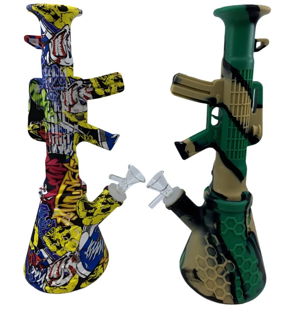 SILICONE GUN WATER PIPE